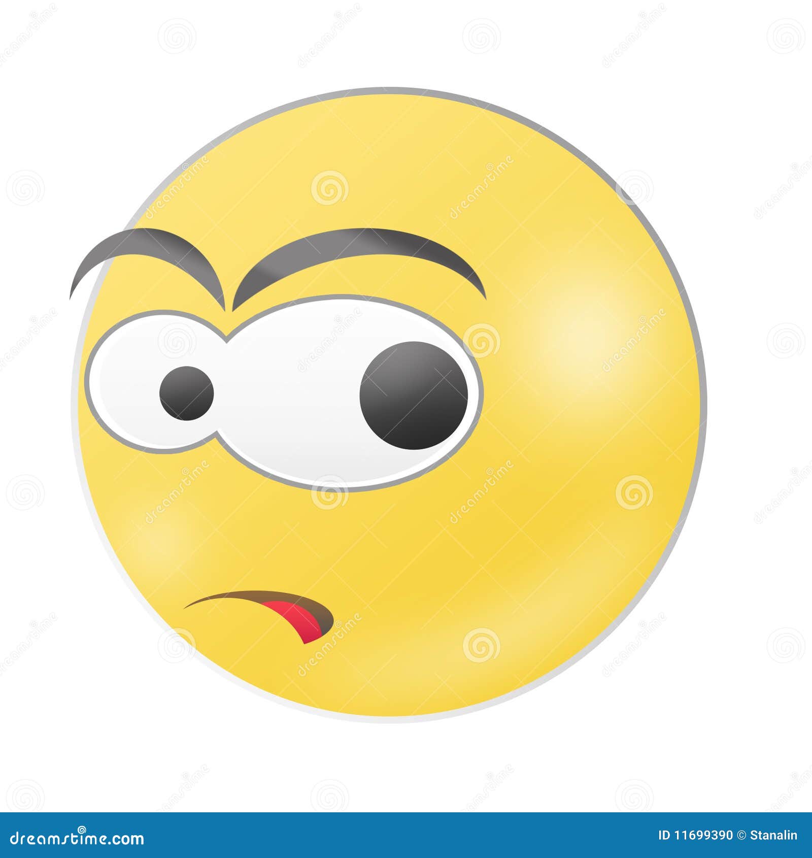 Bashful Emoticon Flat Icon Vector Illustration | CartoonDealer.com #156360640