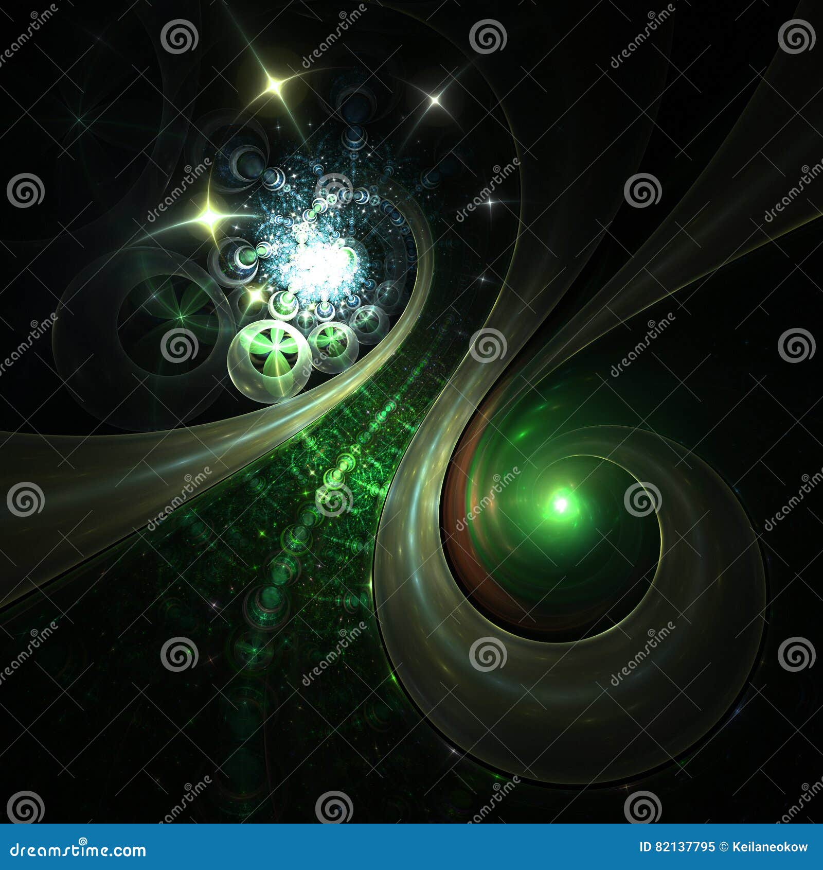 Shiny Endless Galaxies in Outer Space Stock Illustration - Illustration ...