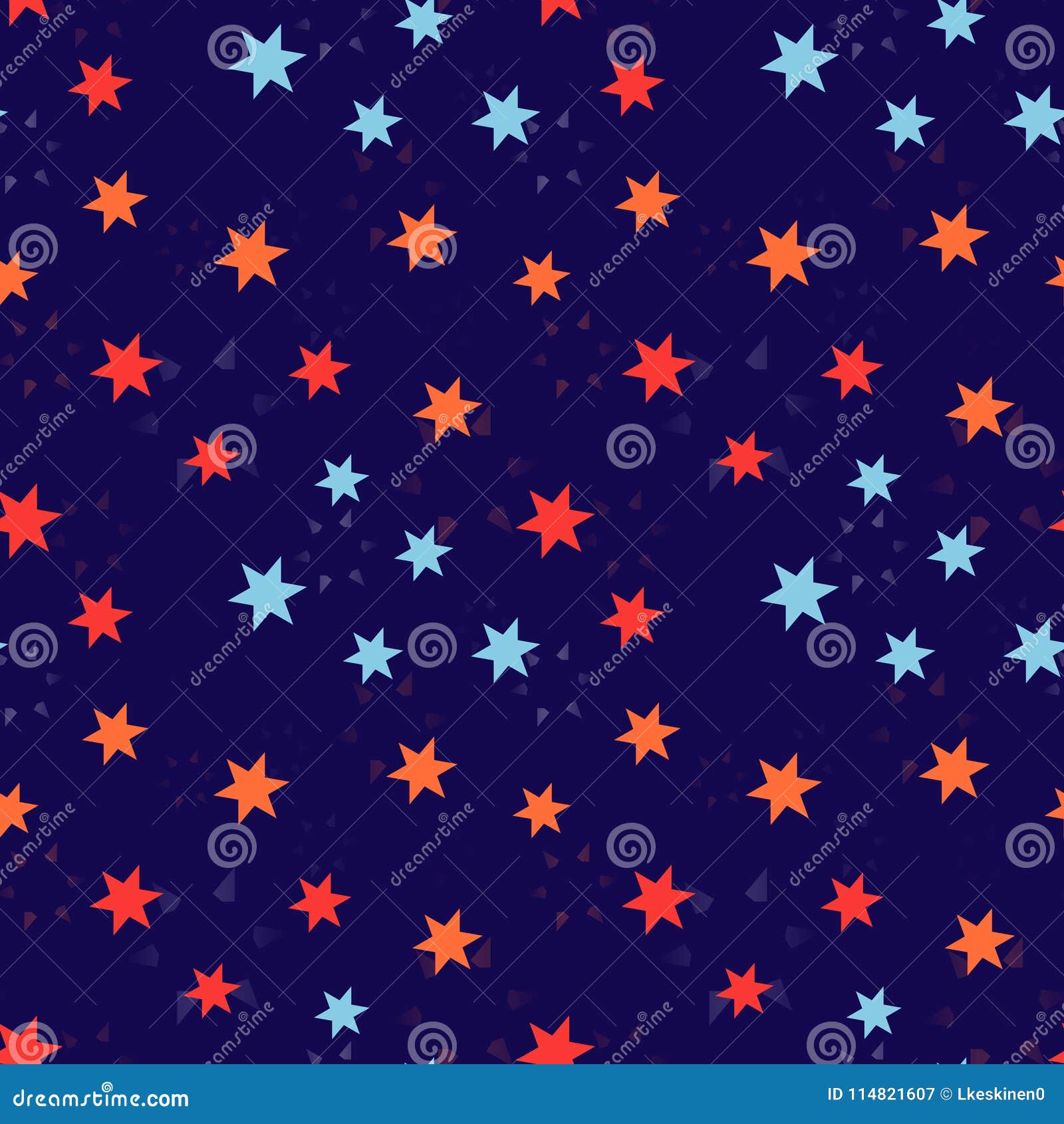 Shiny Falling Stars Seamless Pattern Stock Vector - Illustration of ...