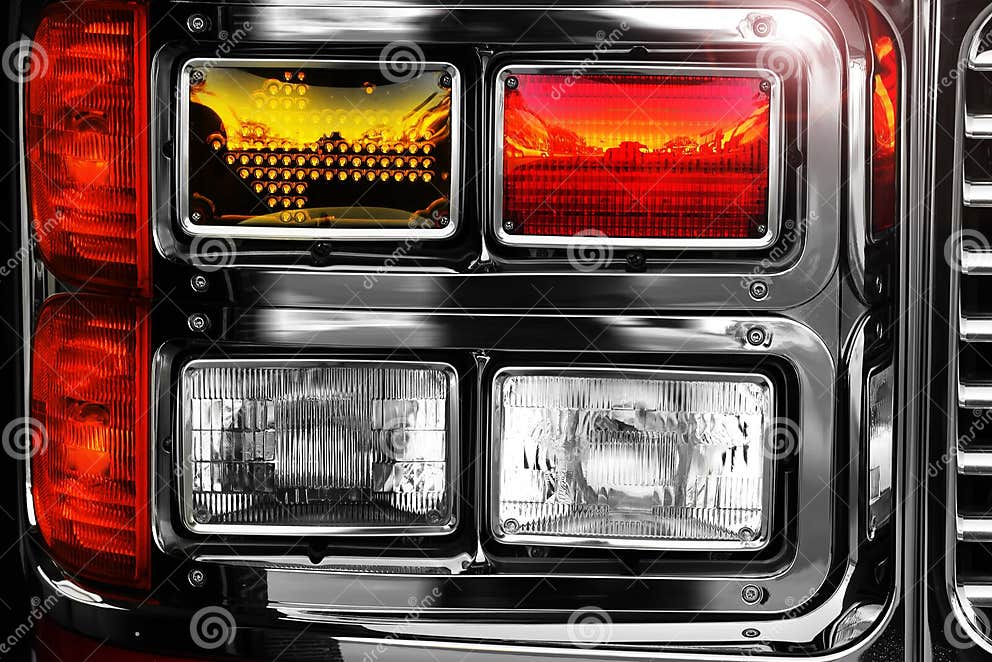 Shiny fire engine lights stock photo. Image of technology - 20452548