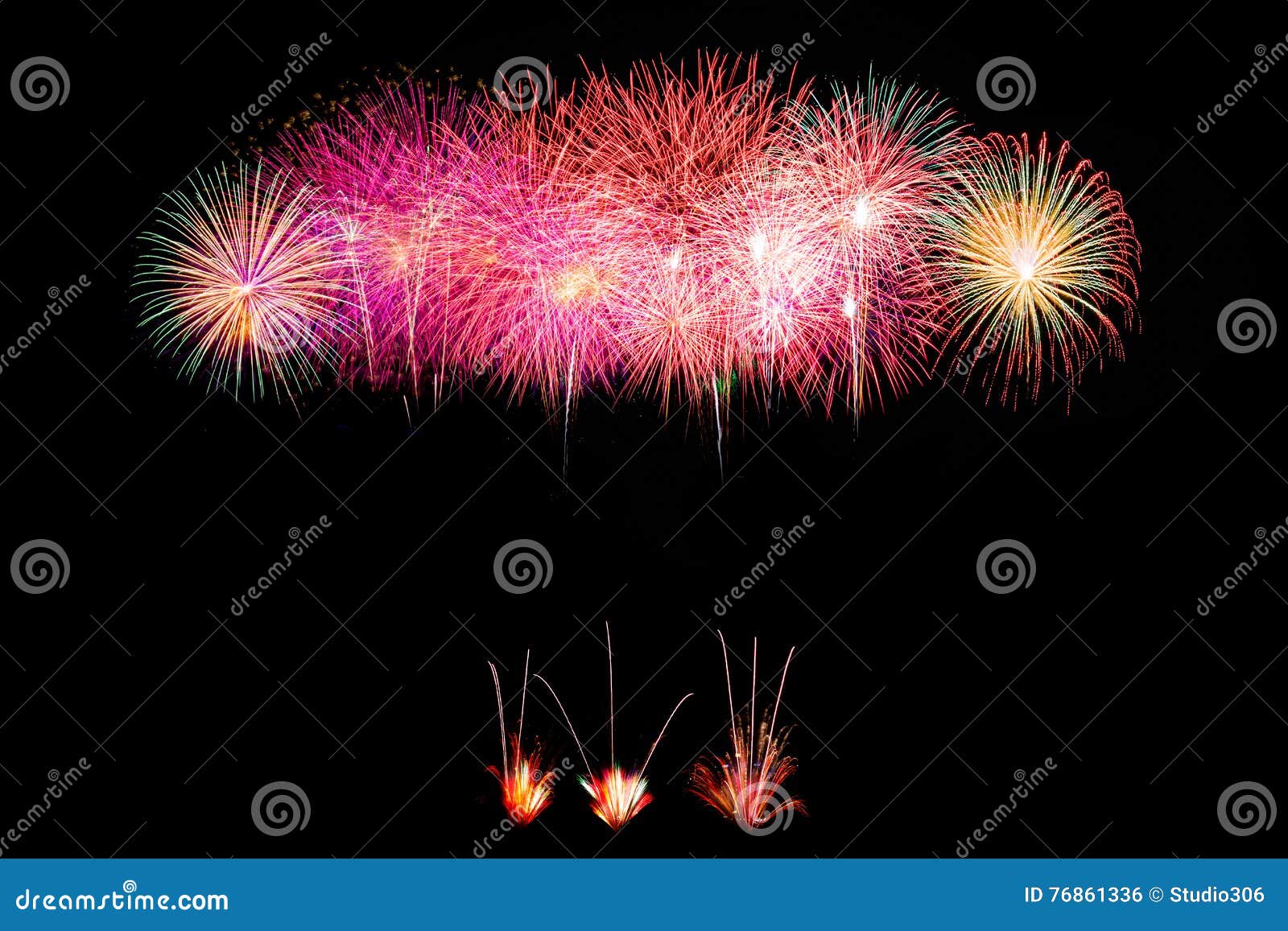 Shiny Fireworks background stock photo. Image of celebrate - 76861336