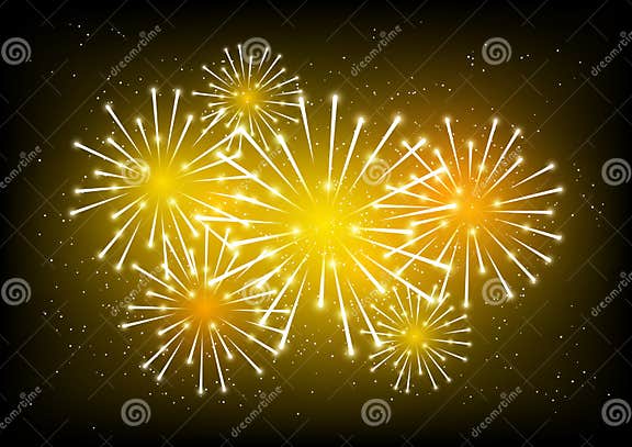 Shiny fireworks stock vector. Illustration of graphic - 64967033