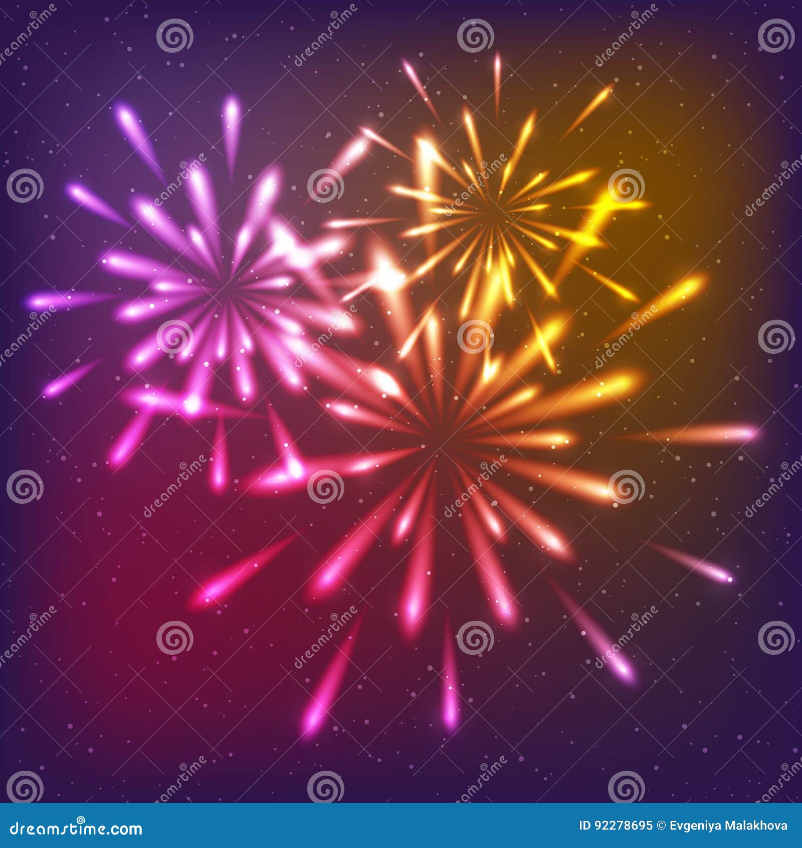 Shiny fireworks stock vector. Illustration of independence - 92278695