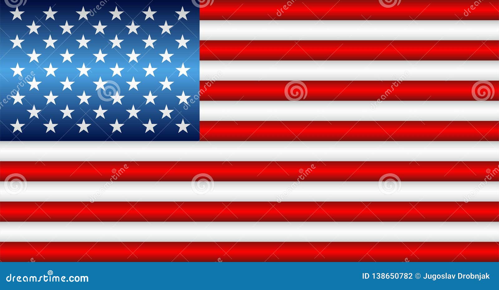 Shiny flag of the USA stock illustration. Illustration of illustrated ...