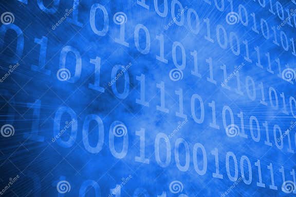 Shiny Futuristic Binary Code Stock Illustration - Illustration of ...