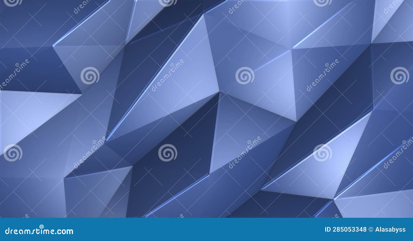 Shiny Blue Futuristic Low Poly Shapes Motion Background Stock Footage ...