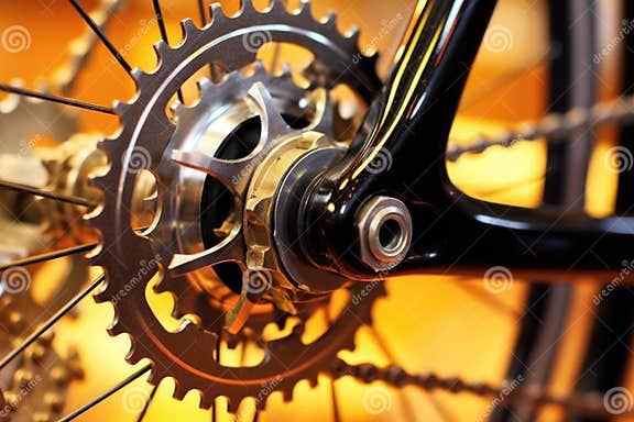 Shiny Gear Cogs Ready for Use in Bicycle Assembly Stock Illustration ...