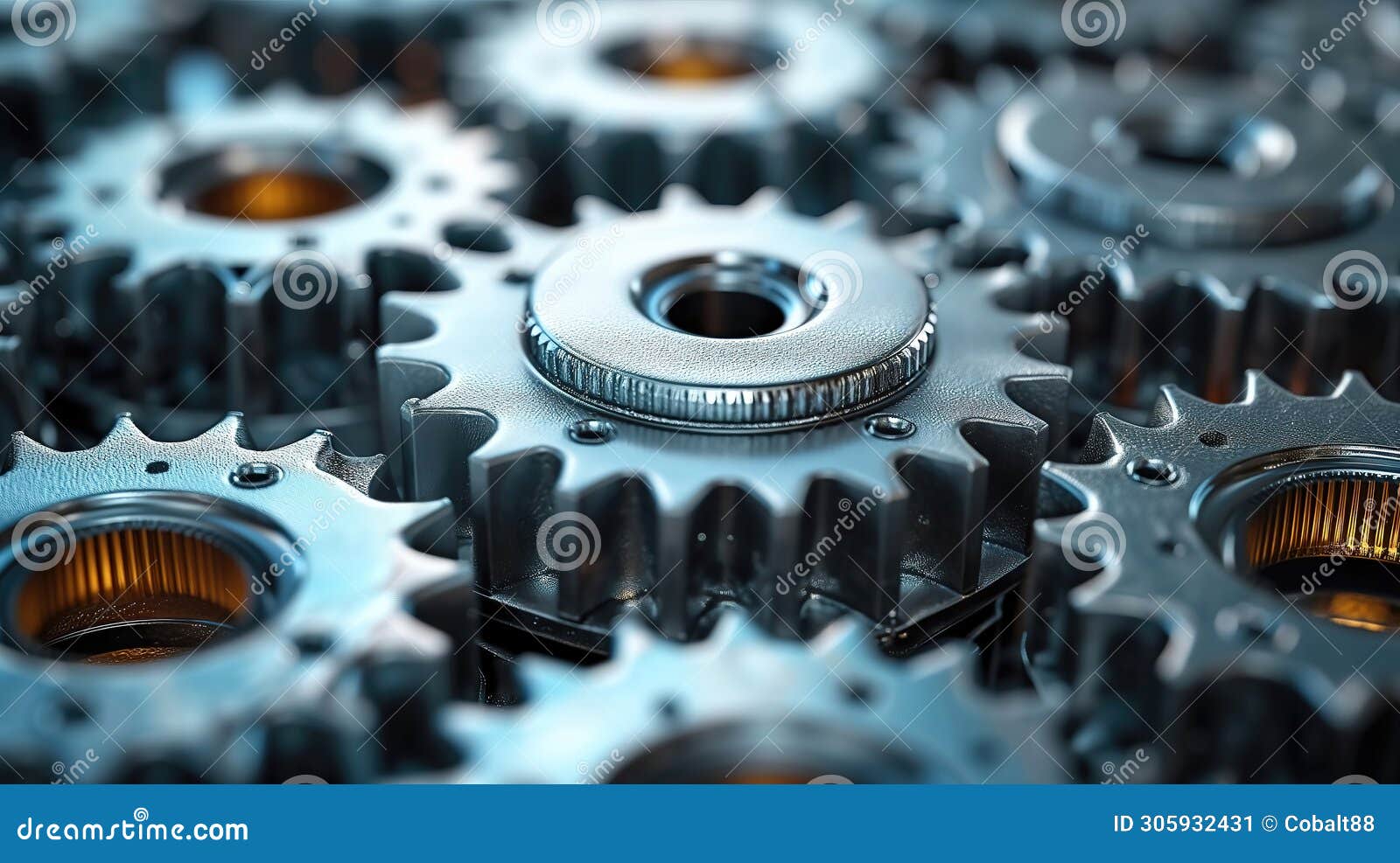 Shiny Gears As a Technological Background Stock Illustration ...