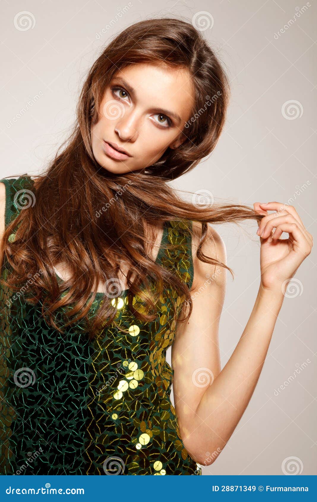 Shiny girl stock image. Image of fashion, freshness, long - 28871349