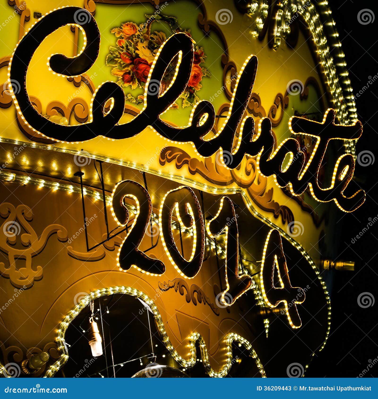 Shiny and Glitter Celebrate Signage Stock Image - Image of greeting ...