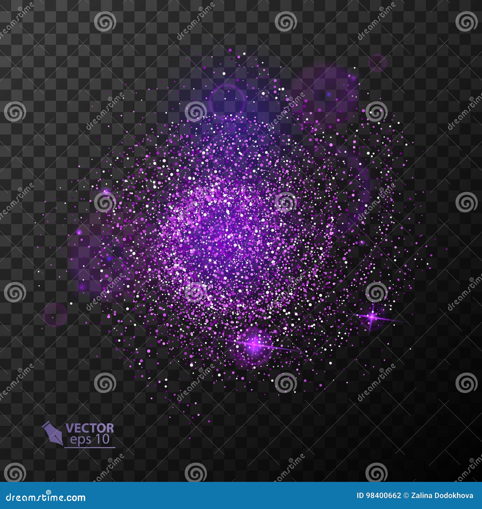Shiny Glitter, Glow Light Effect Stock Vector - Illustration of ...