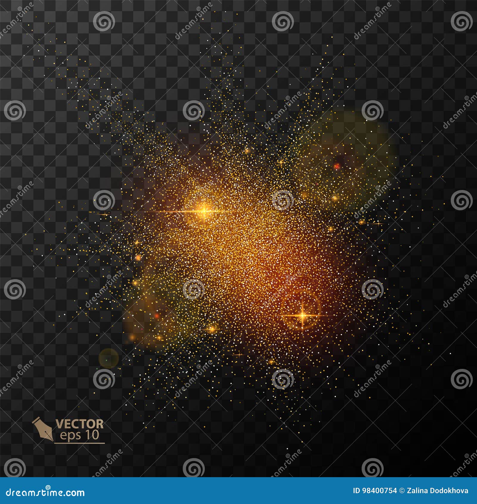Shiny Glitter, Glow Light Effect Stock Vector - Illustration of black ...
