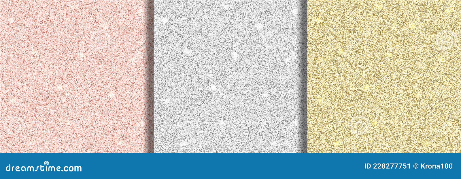 Shiny Glitter Seamless Patterns Set. Repeat Holiday Backgrounds Stock ...
