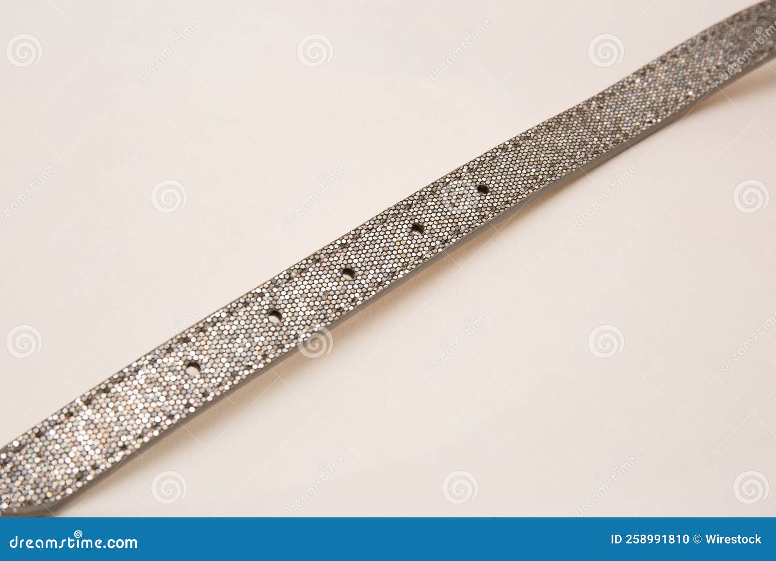 Shiny Glittered Silver Collar Isolated on White Background Stock Photo ...