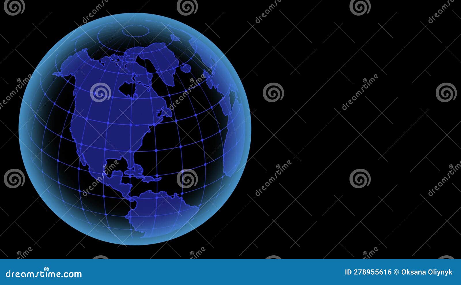 Shiny Globe on Blue Background. the Earth with Node and Line Connection ...