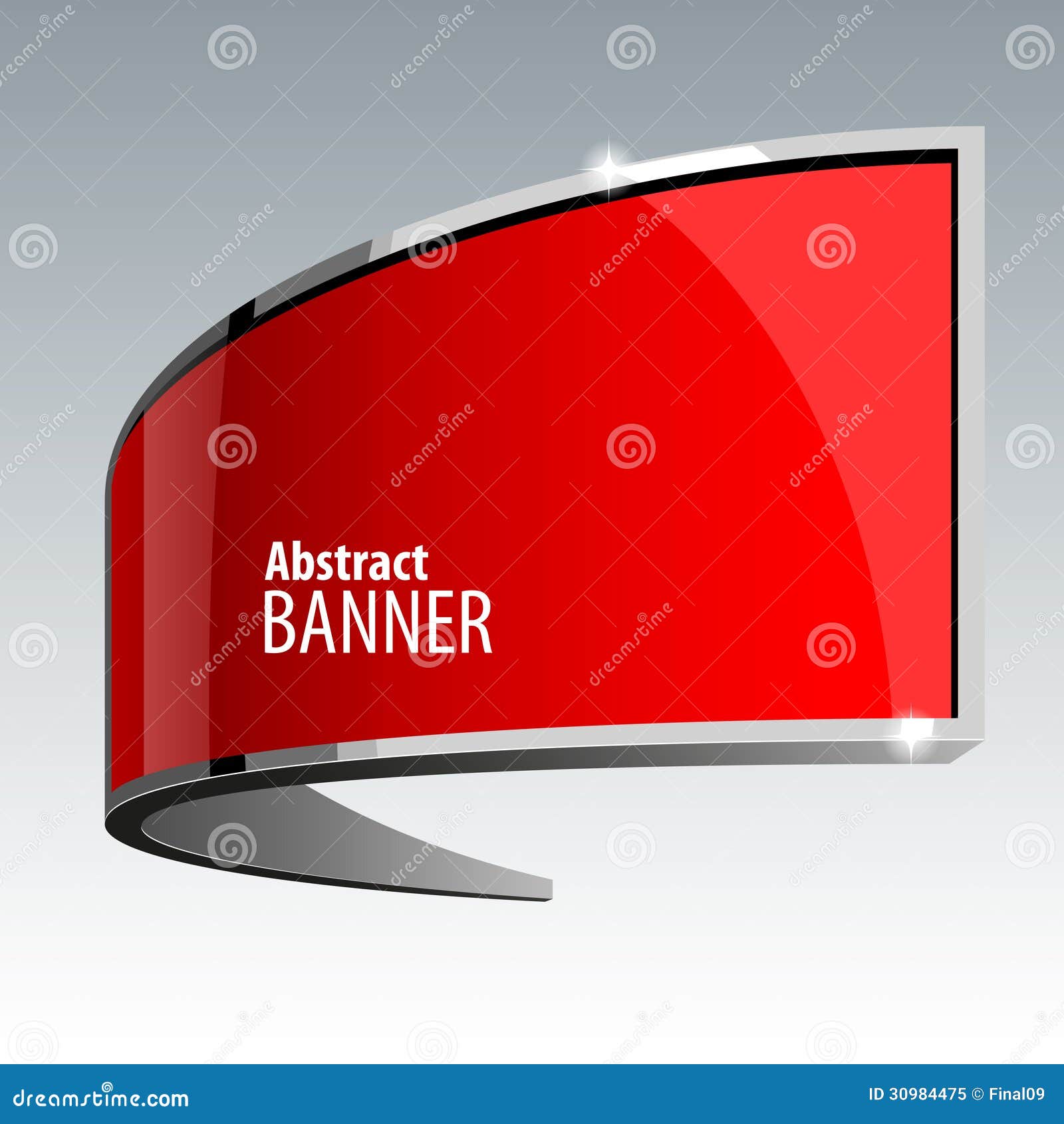 Shiny gloss red banner stock vector. Illustration of futuristic - 30984475