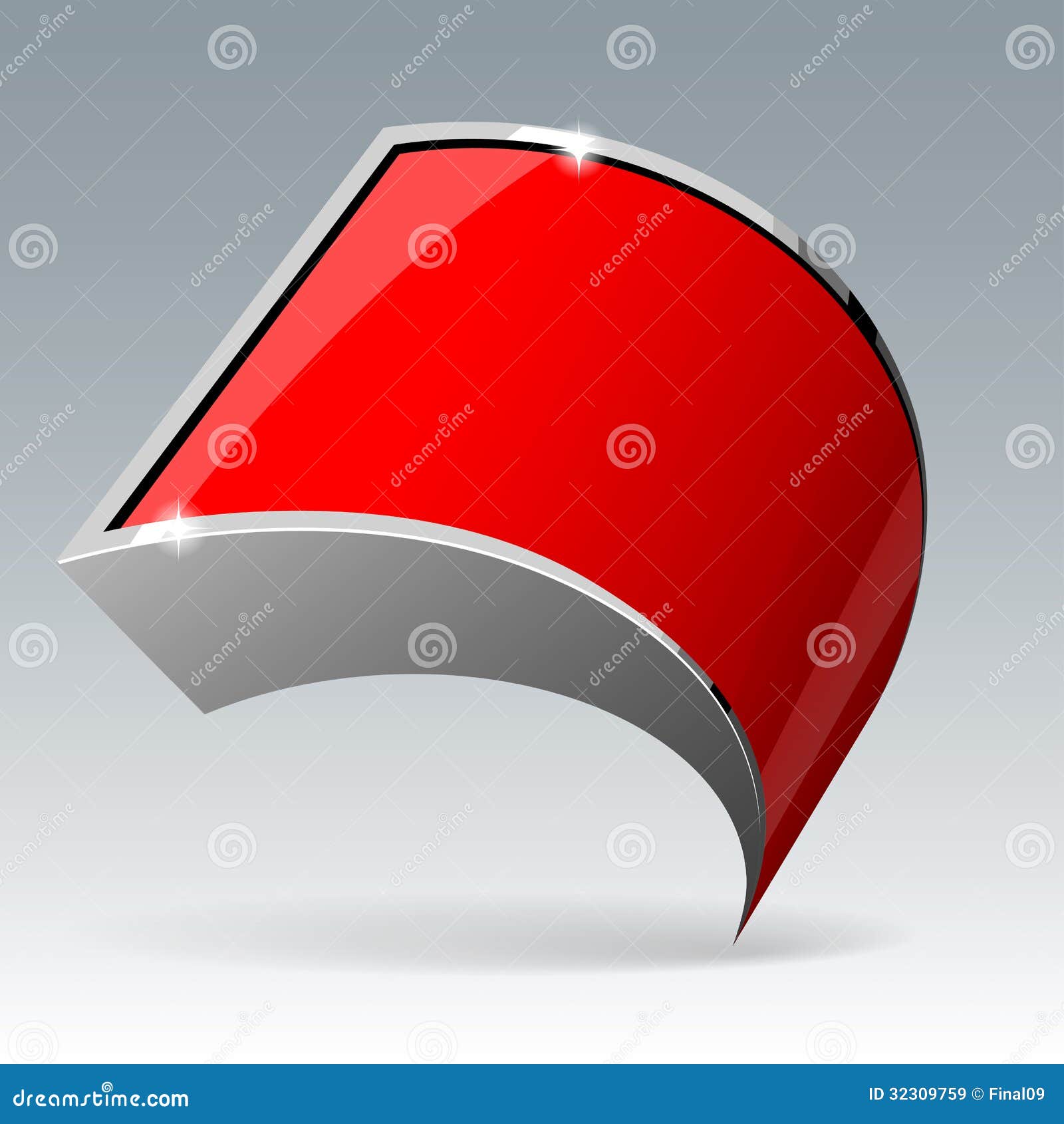 Shiny gloss red banner stock vector. Illustration of shiny - 32309759