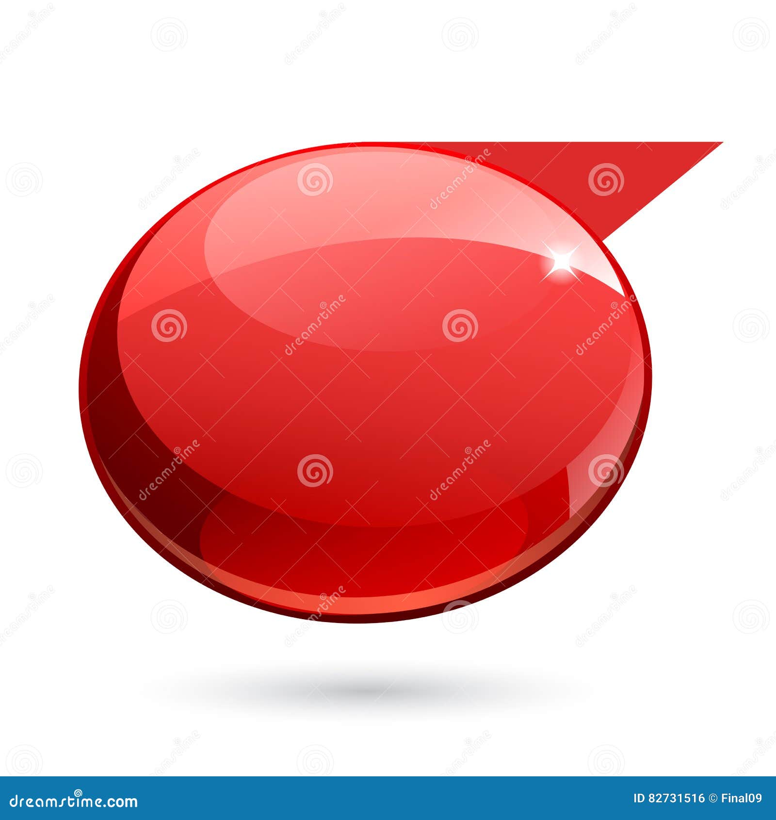 Shiny gloss red 3d banner stock vector. Illustration of balloon - 82731516