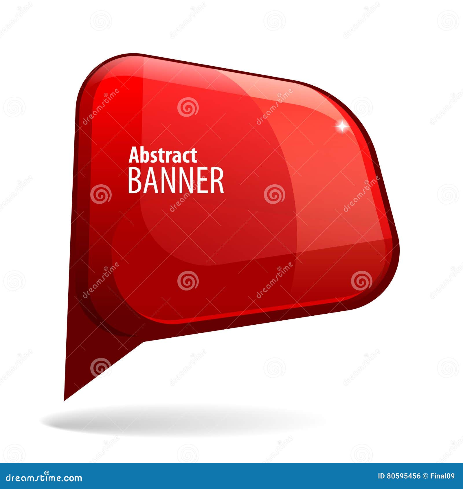 Shiny gloss red 3d banner stock vector. Illustration of graphic - 80595456