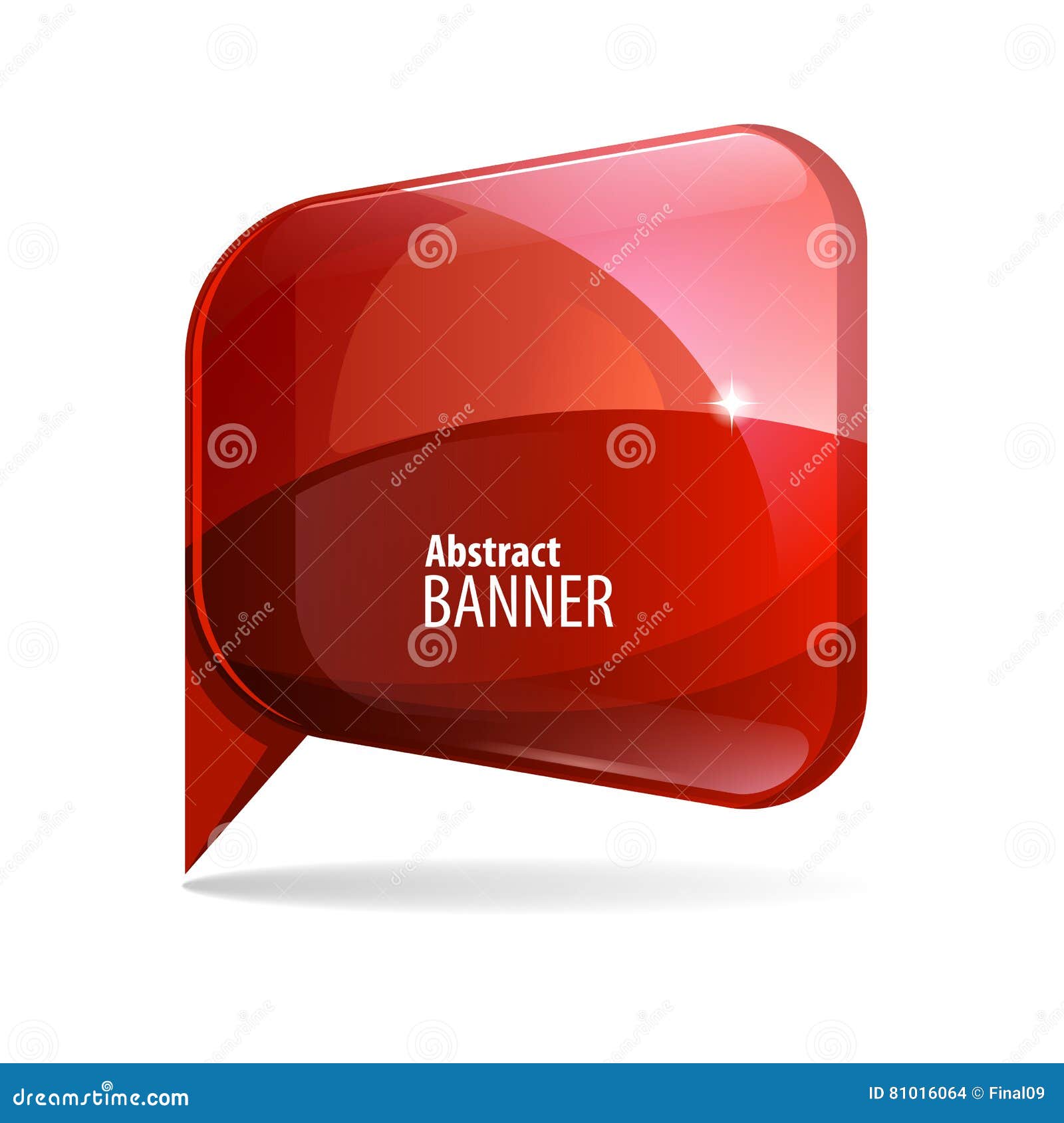 Shiny gloss red 3d banner stock vector. Illustration of design - 81016064