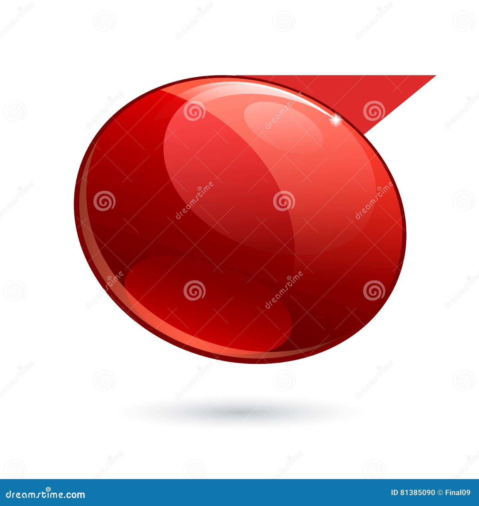 Shiny gloss red 3d banner stock vector. Illustration of banner - 81385090