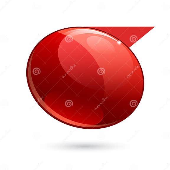 Shiny gloss red 3d banner stock vector. Illustration of banner - 81385090