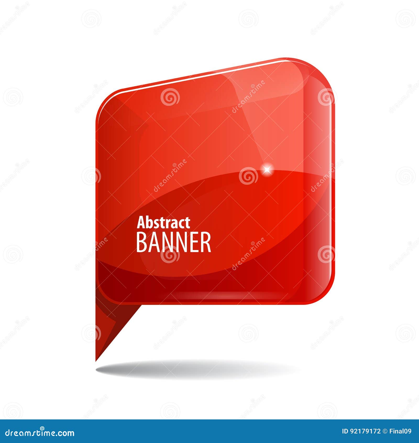 Shiny gloss red 3d banner stock vector. Illustration of creative - 92179172