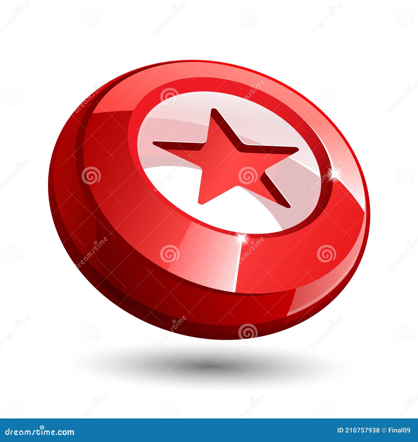 Shiny Gloss Red Map Pointer Icon. Stock Vector - Illustration of sign ...