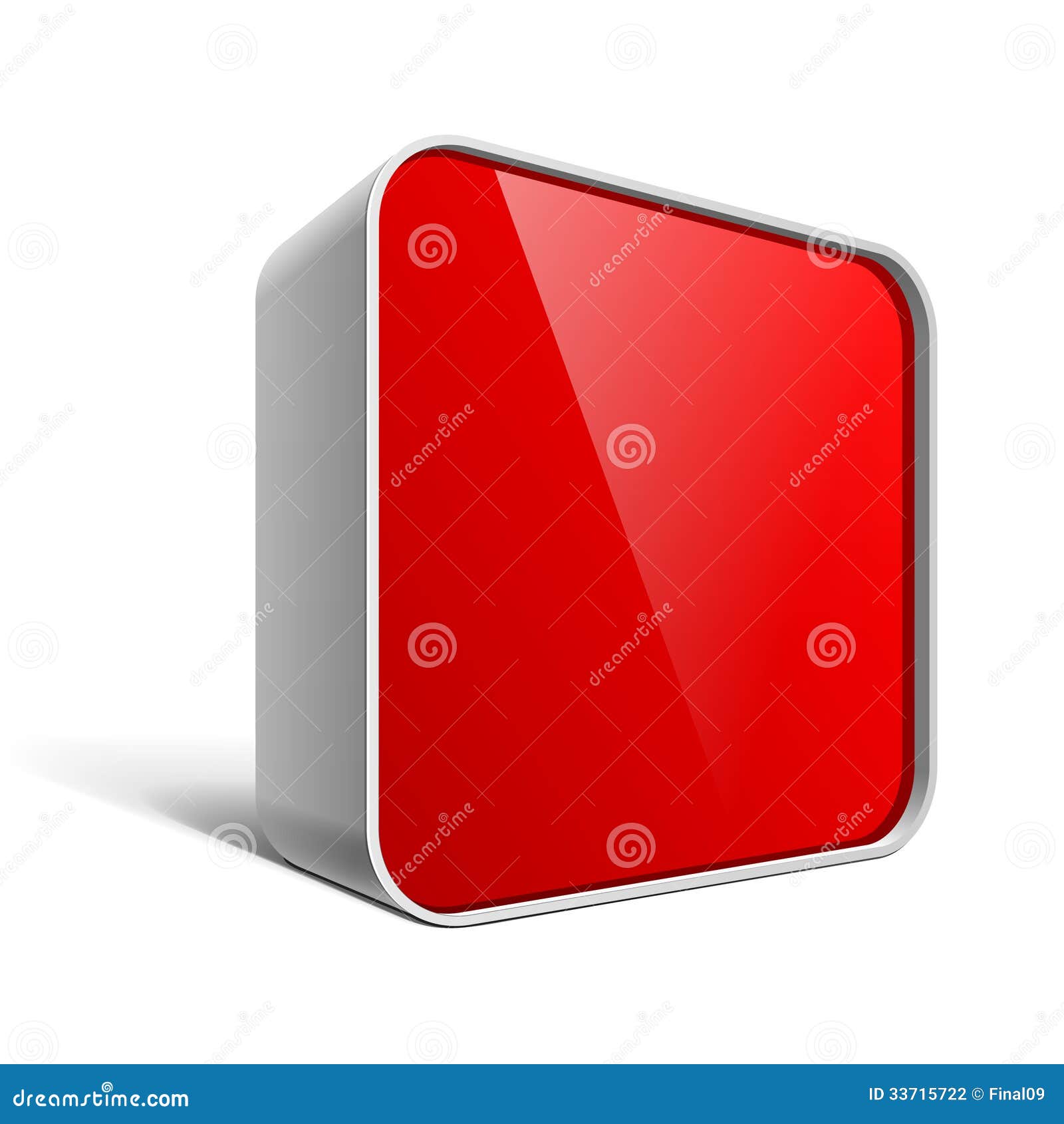 Shiny Gloss Red Vector Banner Square Box Stock Vector - Illustration of ...