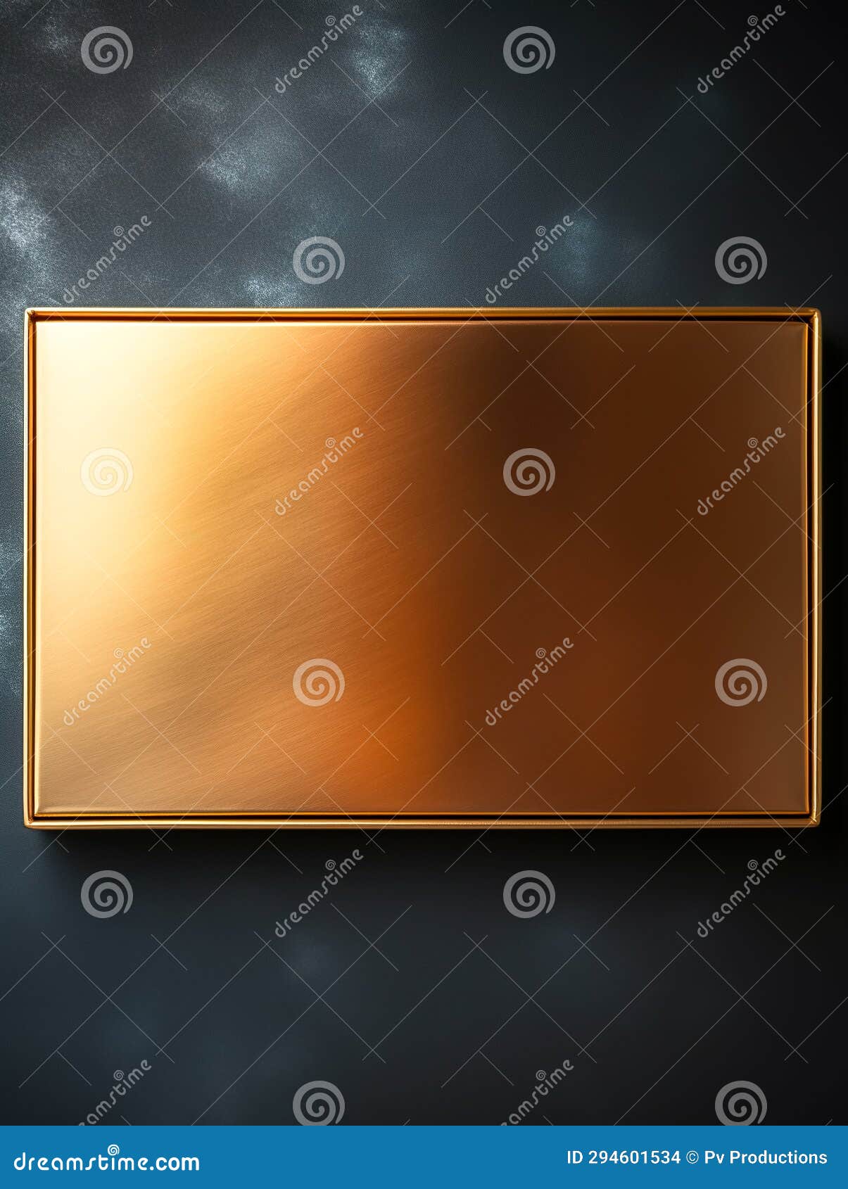 Shiny Glossy Rectangle, Bronze Color, Geometric Background. Stock Photo ...