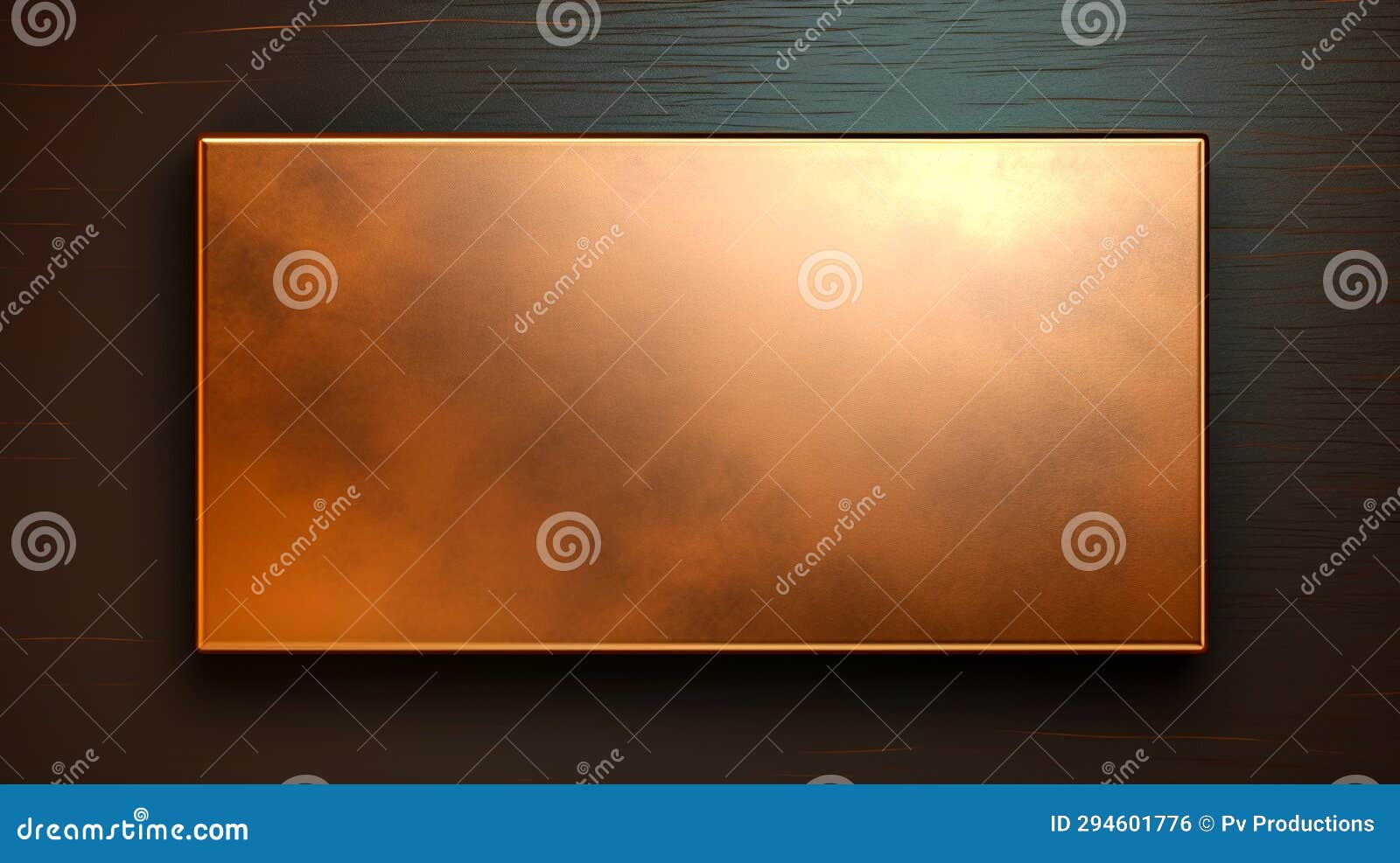 Shiny Glossy Rectangle, Bronze Color, Geometric Background. Stock Photo ...