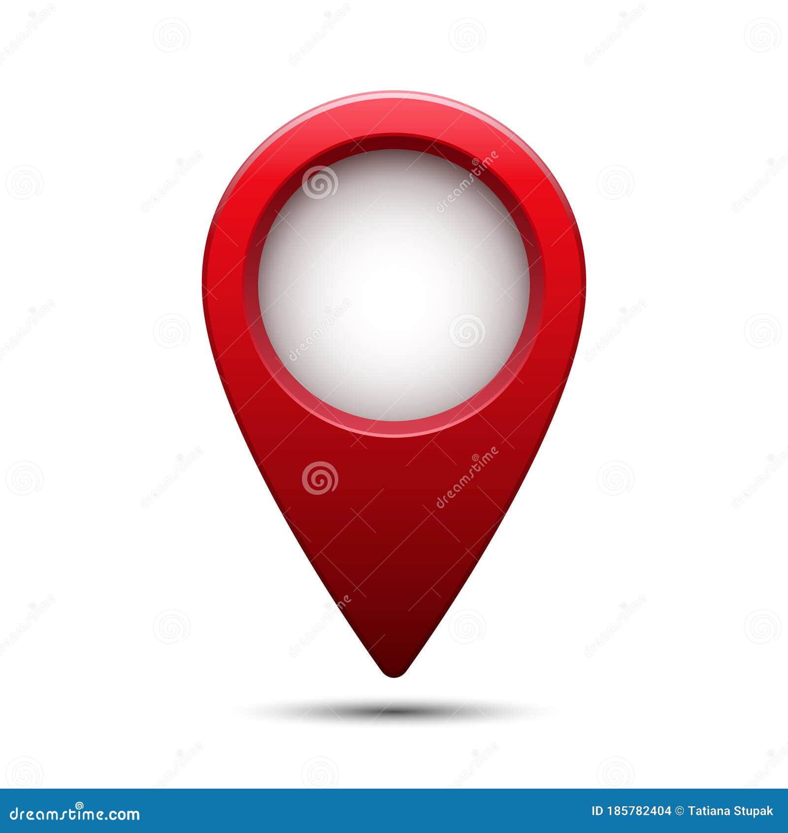 Shiny Glossy Red Map Pointer. Vector Illustration Stock Vector ...