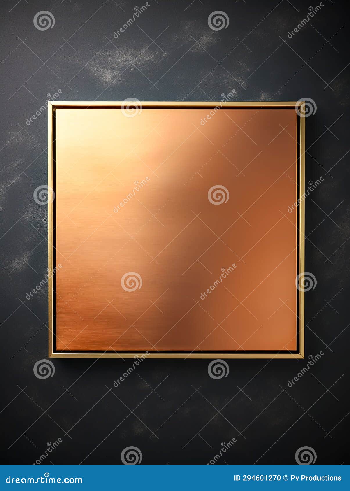 Shiny Glossy Square, Bronze Color, Geometric Background. Stock Photo ...