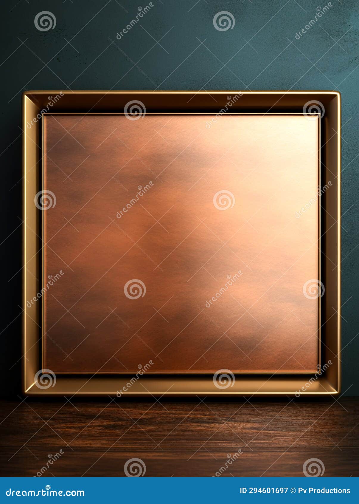 Shiny Glossy Square, Bronze Color, Geometric Background. Stock Image ...