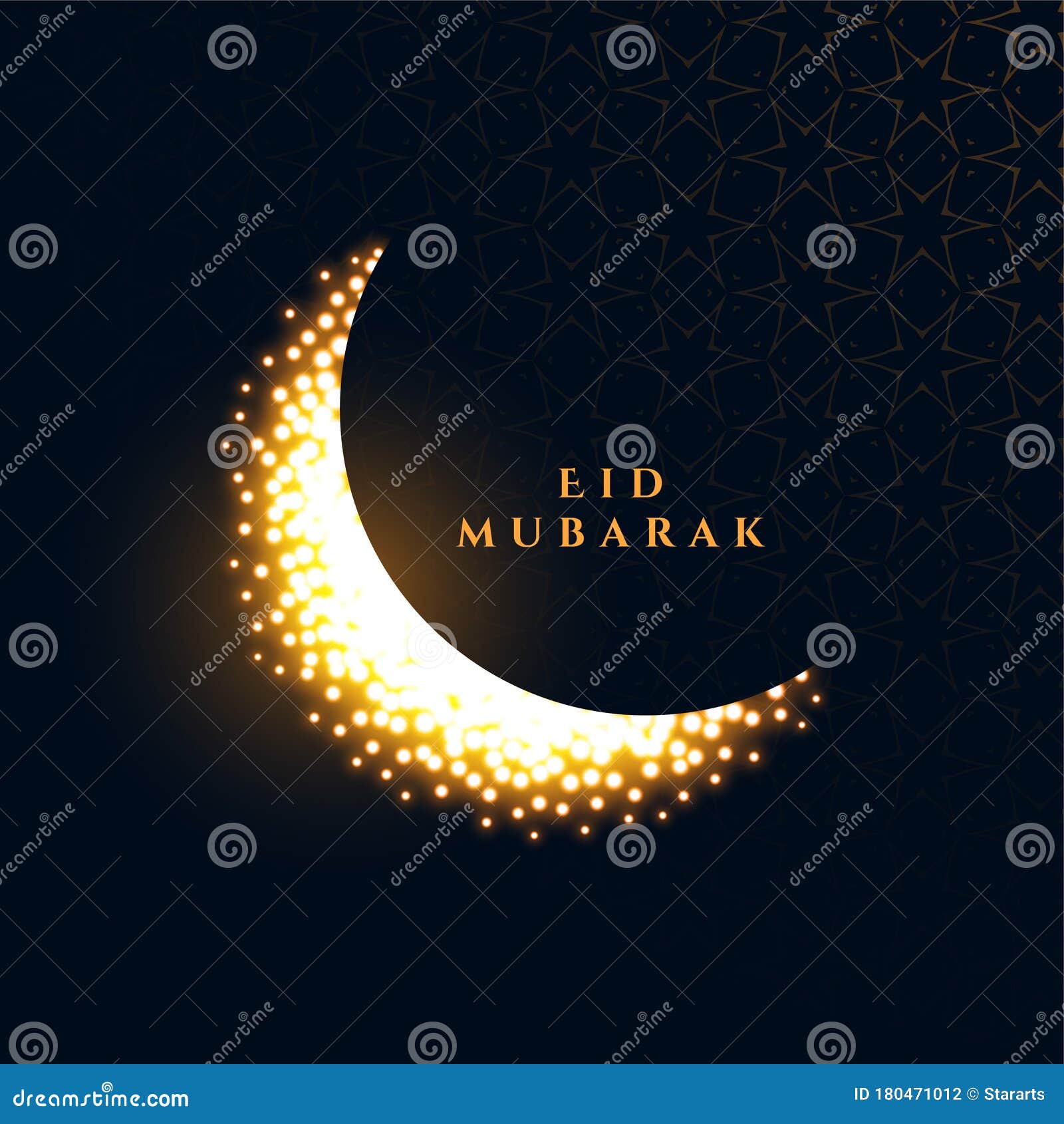 Shiny Glowing Eid Festival Moon Design Background Stock Vector ...