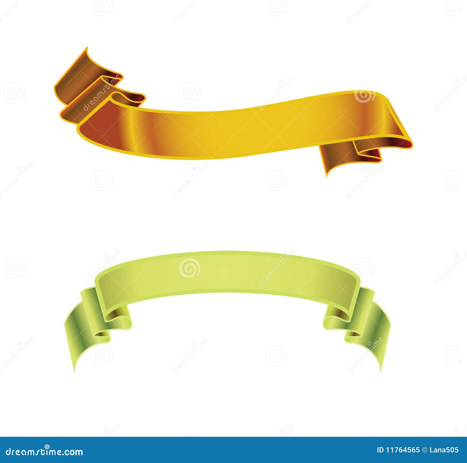 Shiny Gold Banners stock illustration. Illustration of gold - 11764565