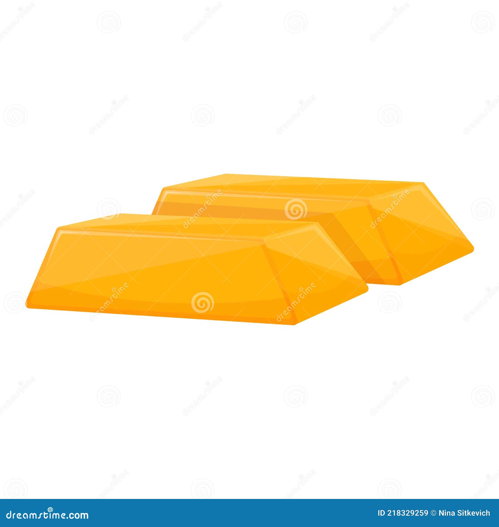 Shiny Gold Bars Icon, Cartoon Style Stock Vector - Illustration of ...