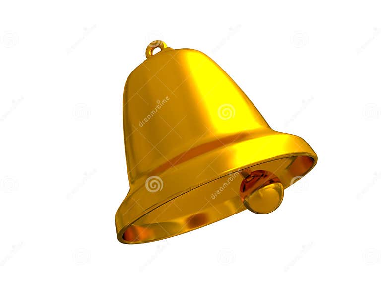 Shiny gold bell isolated stock illustration. Illustration of celebrate ...