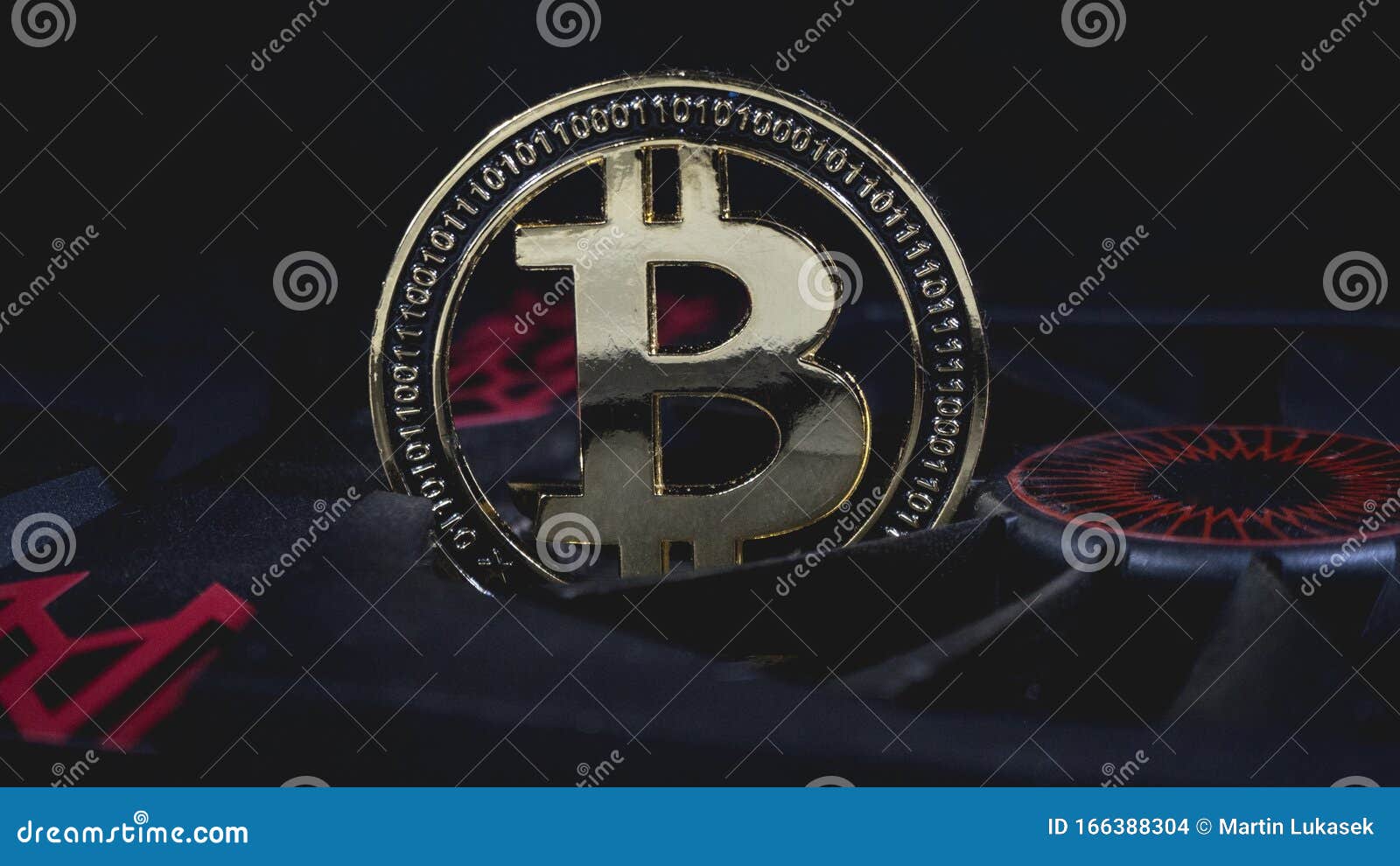 Shiny Gold Bitcoin Coin Crypto Currency Stuck in Gpu Graphic Card ... Shiny Gold Bitcoin Coin Crypto Currency Stuck in Gpu Graphic Card ...