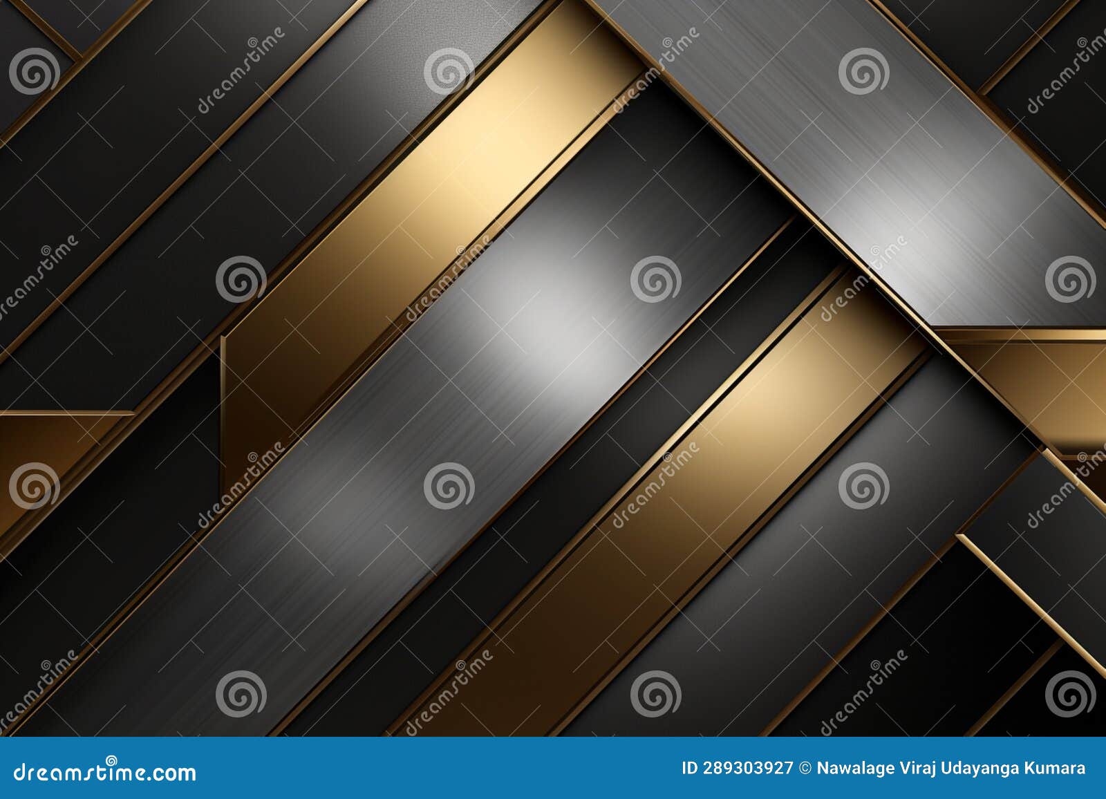 Gold and Black Geometric Background. Generative Ai Stock Illustration ...