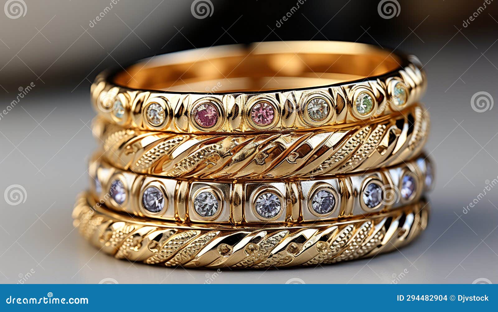 Shiny Gold Bracelet, a Symbol of Elegance and Wealth Generated by AI ...