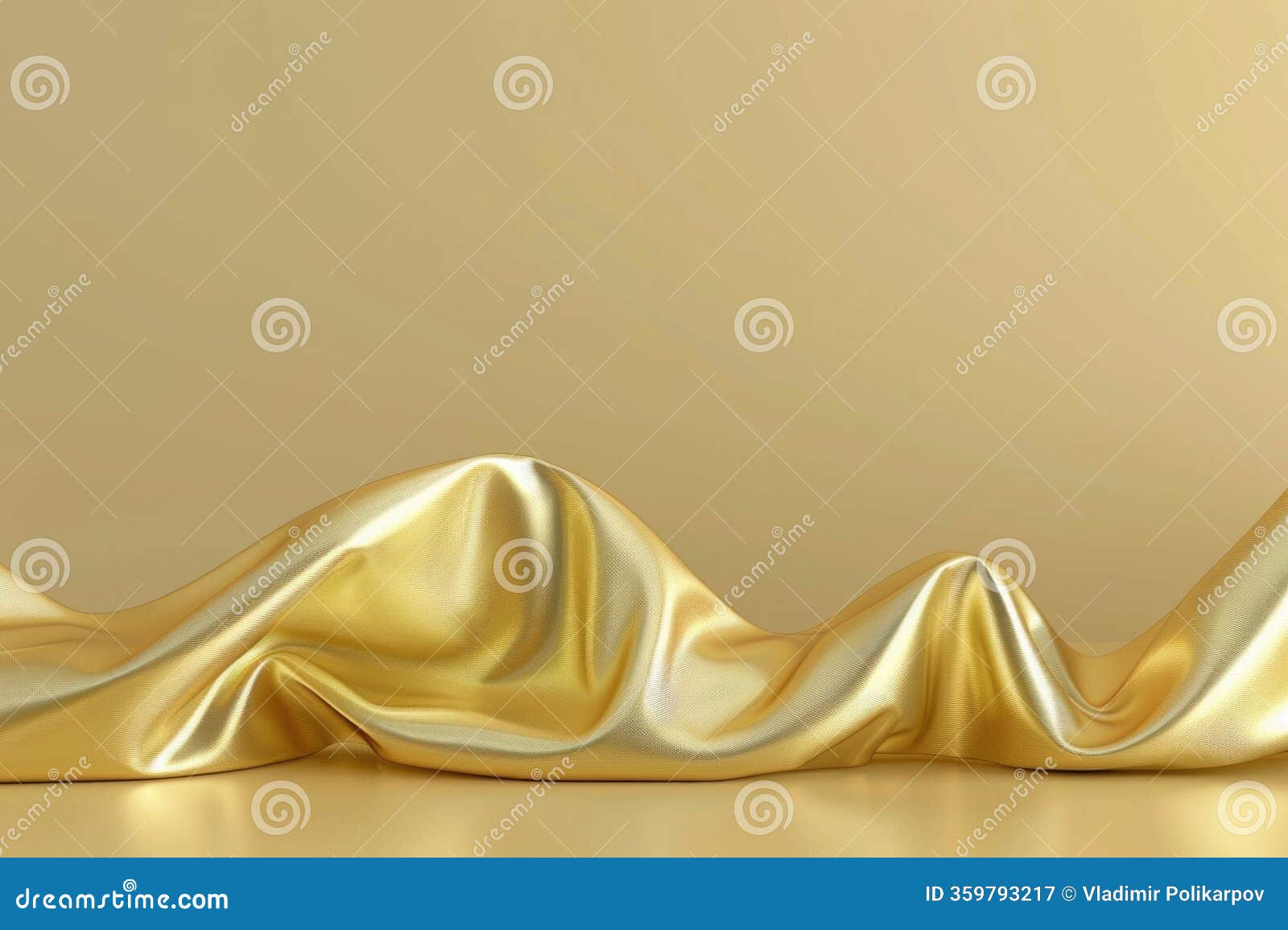 A Shiny Gold Cloth Lays Flat on a Table Surface Stock Image - Image of ...
