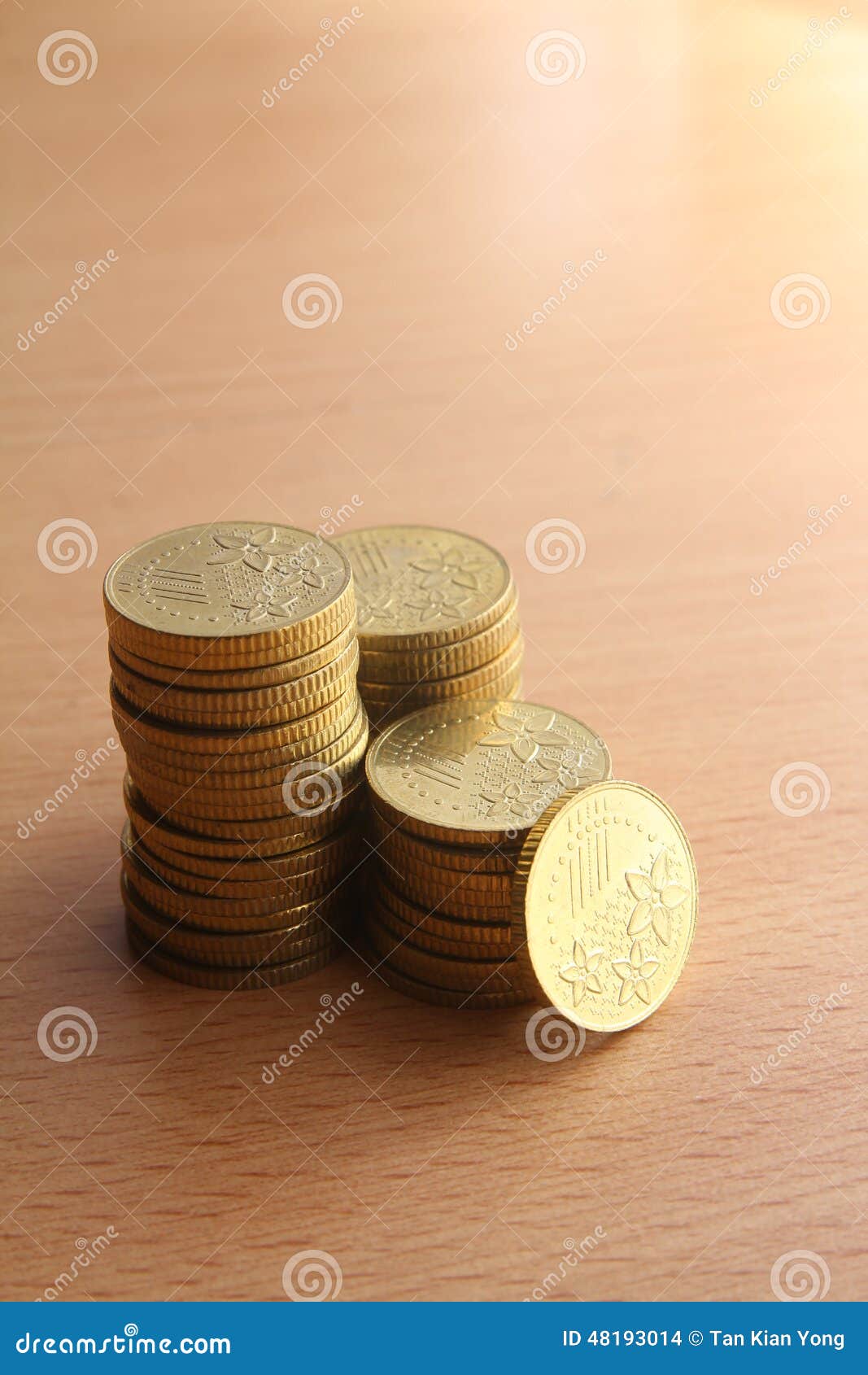 Shiny gold coins stock photo. Image of accounting, monetary - 48193014
