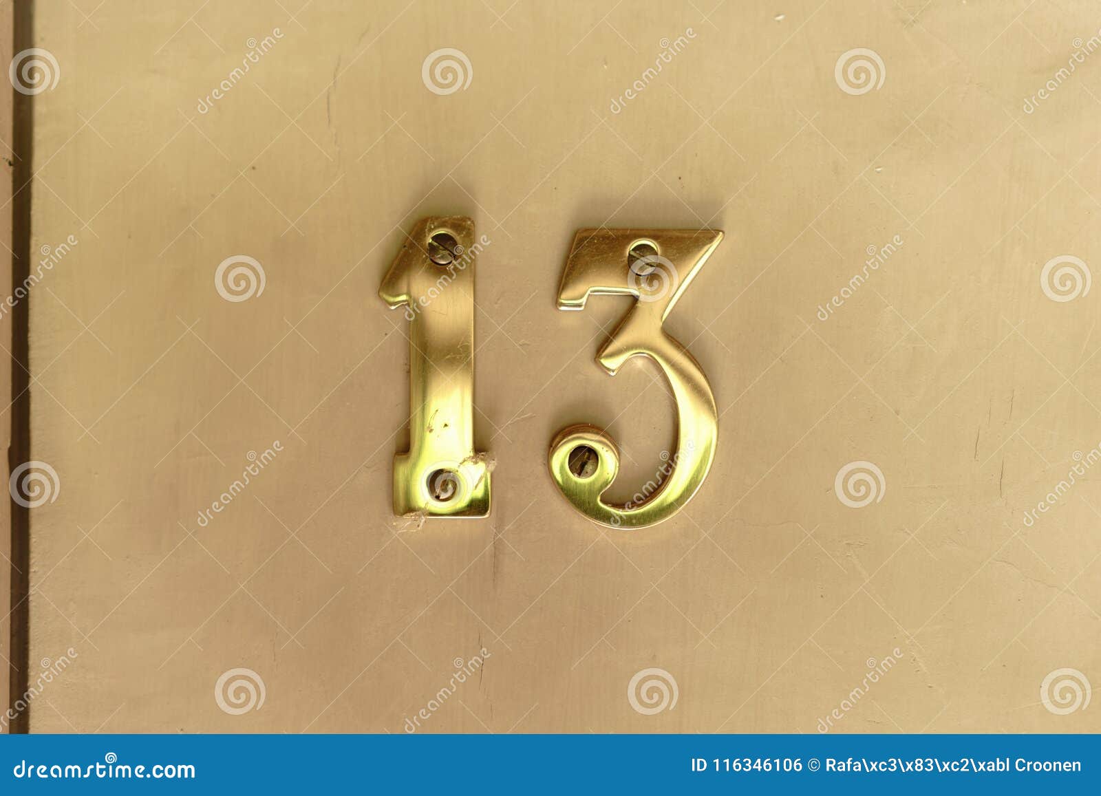 House number thirteen 13 stock photo. Image of numerals - 116346106