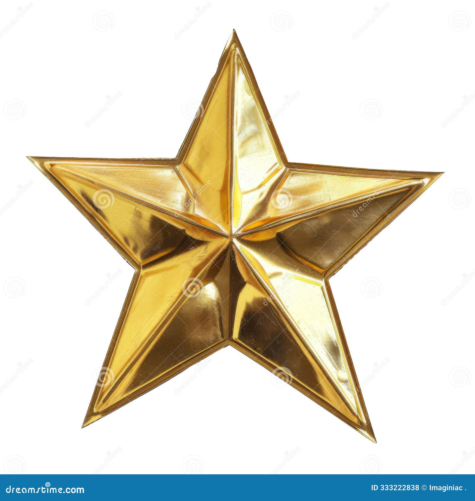Shiny Gold Five-Pointed Star on Black Background Stock Illustration ...