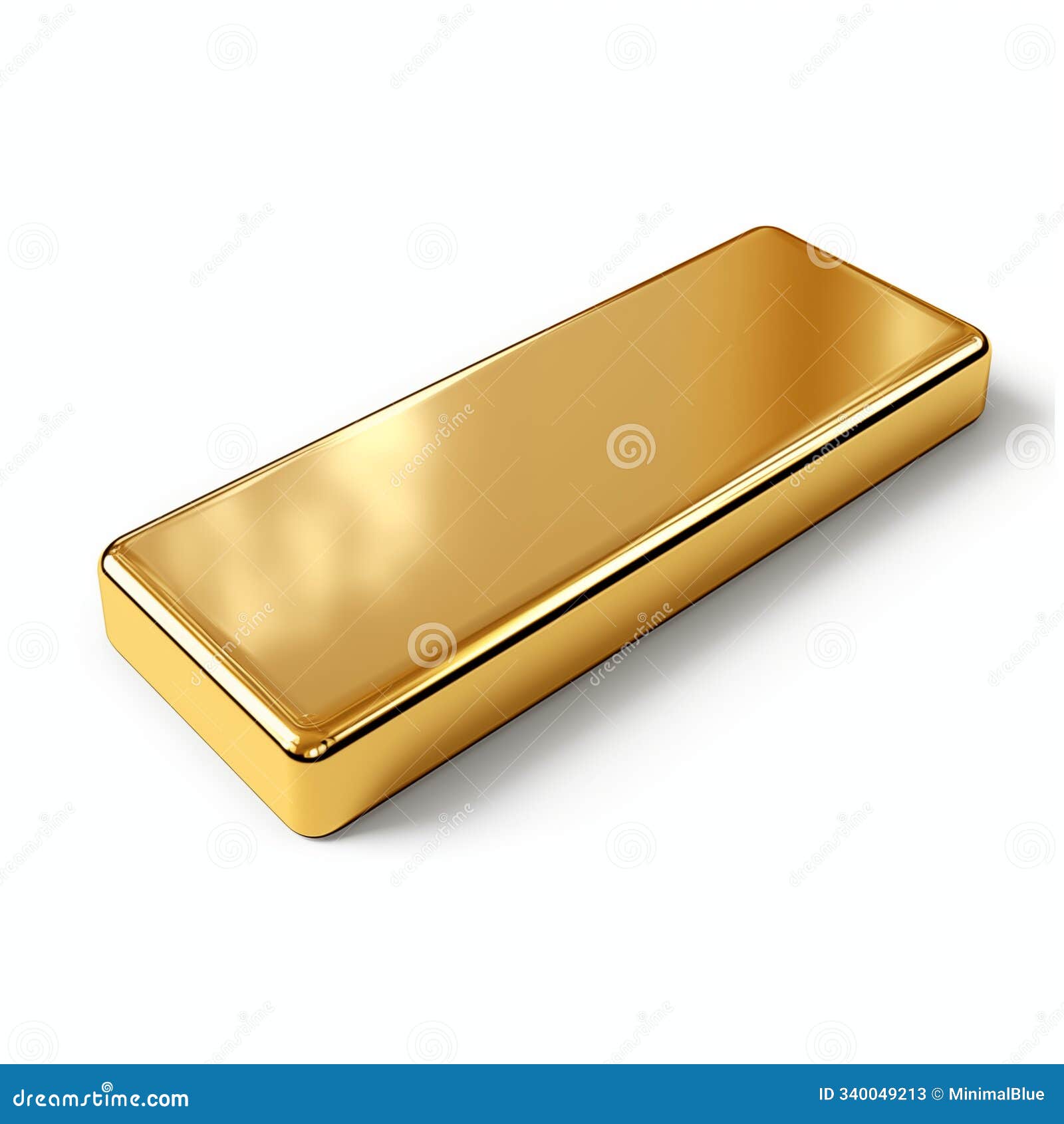 Shiny Gold Ingot Resting on a Clean Surface Showing Its Polished ...