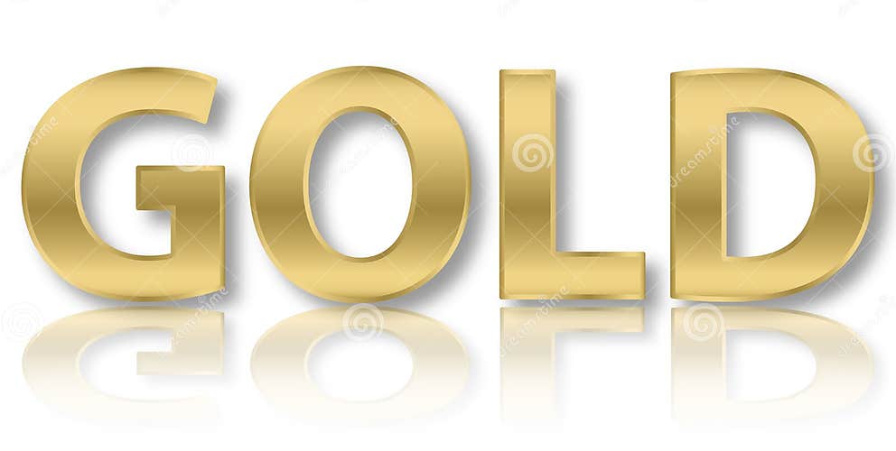 Shiny Gold Letters with Reflection, Vector Illustration Stock Vector ...
