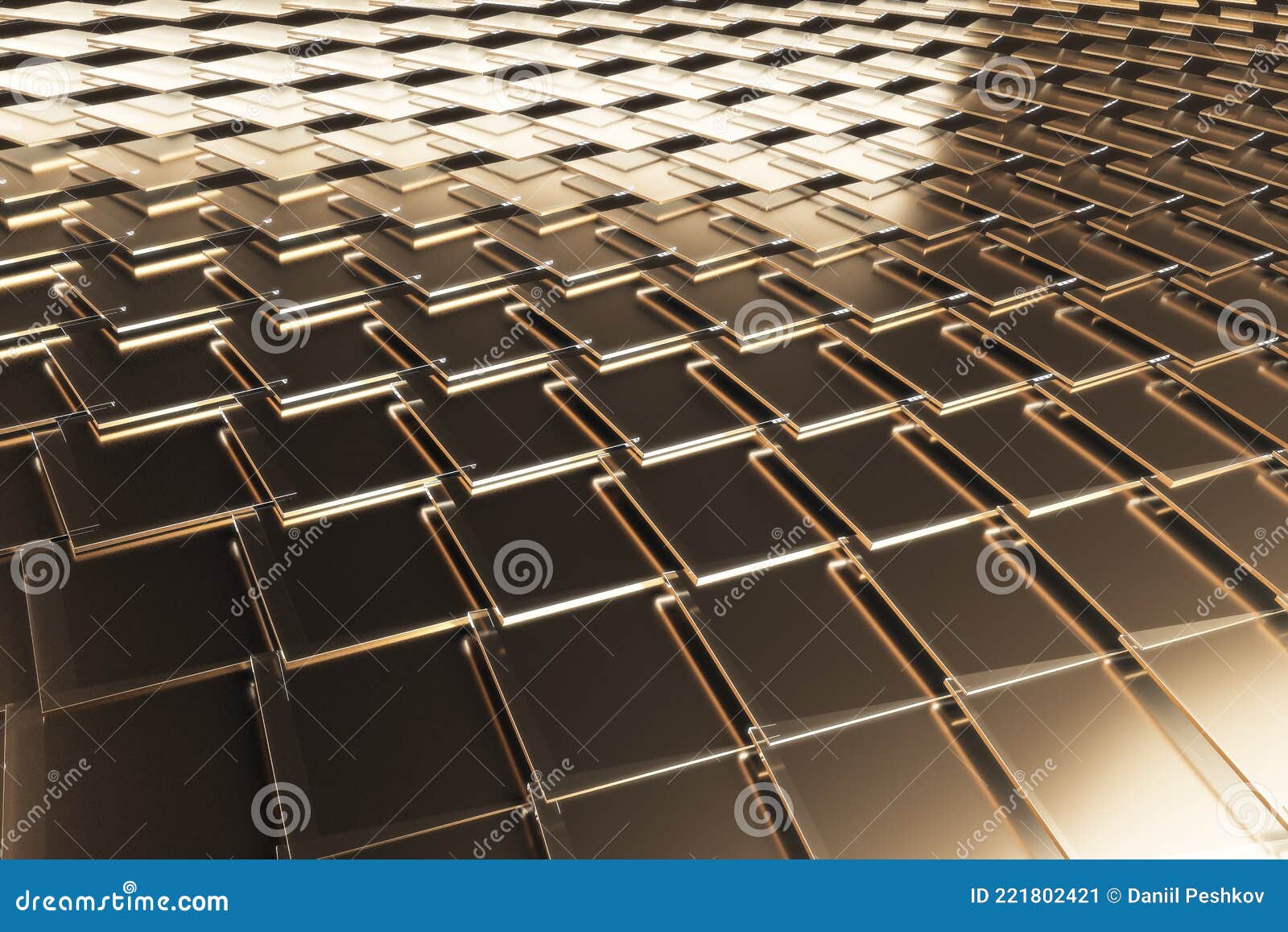 Shiny Gold Metal Tile Backdrop. Texture and Design Stock Illustration ...