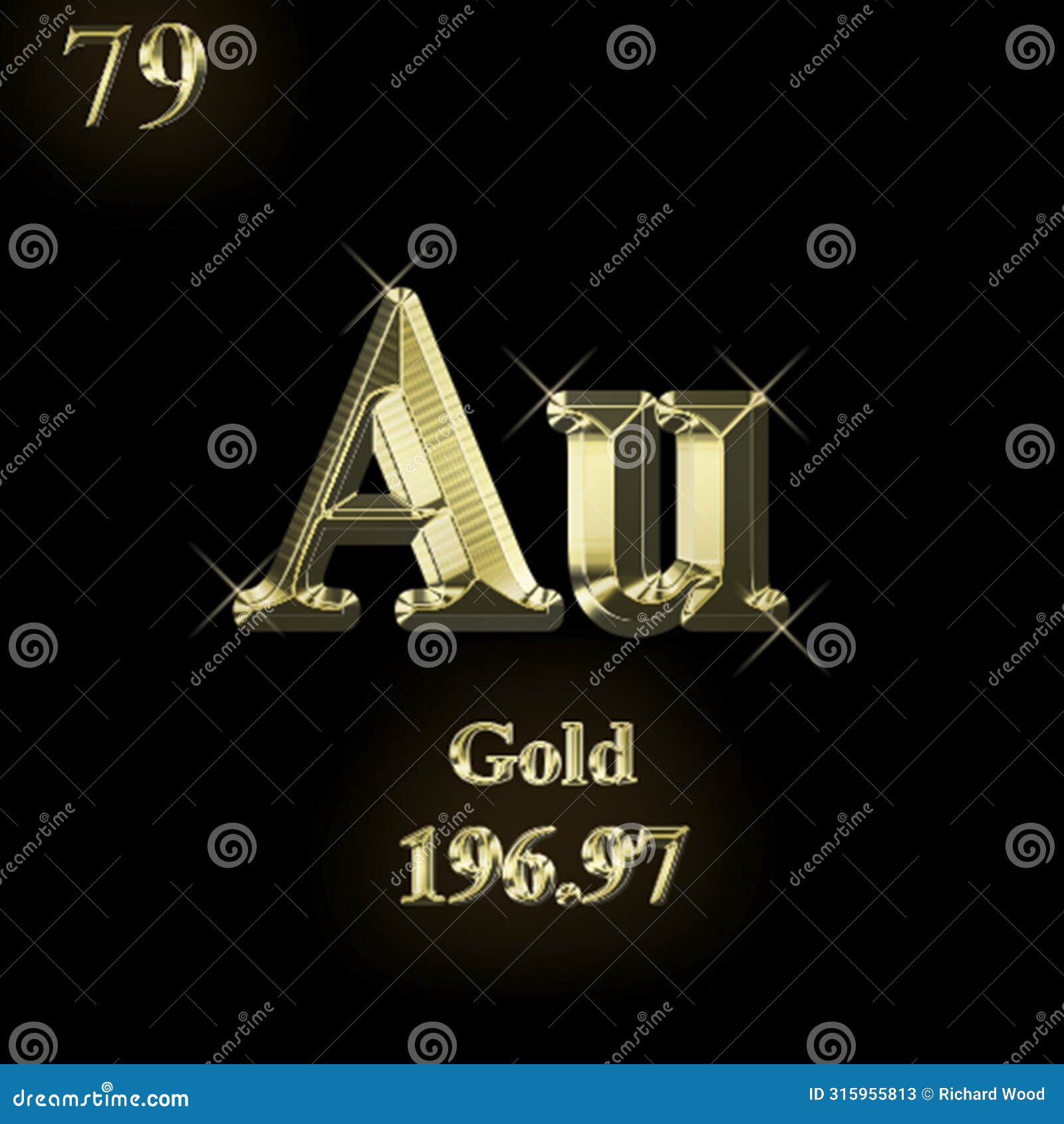 Gold Periodic Table Of The Elements Icon Isolated On Black Background ...