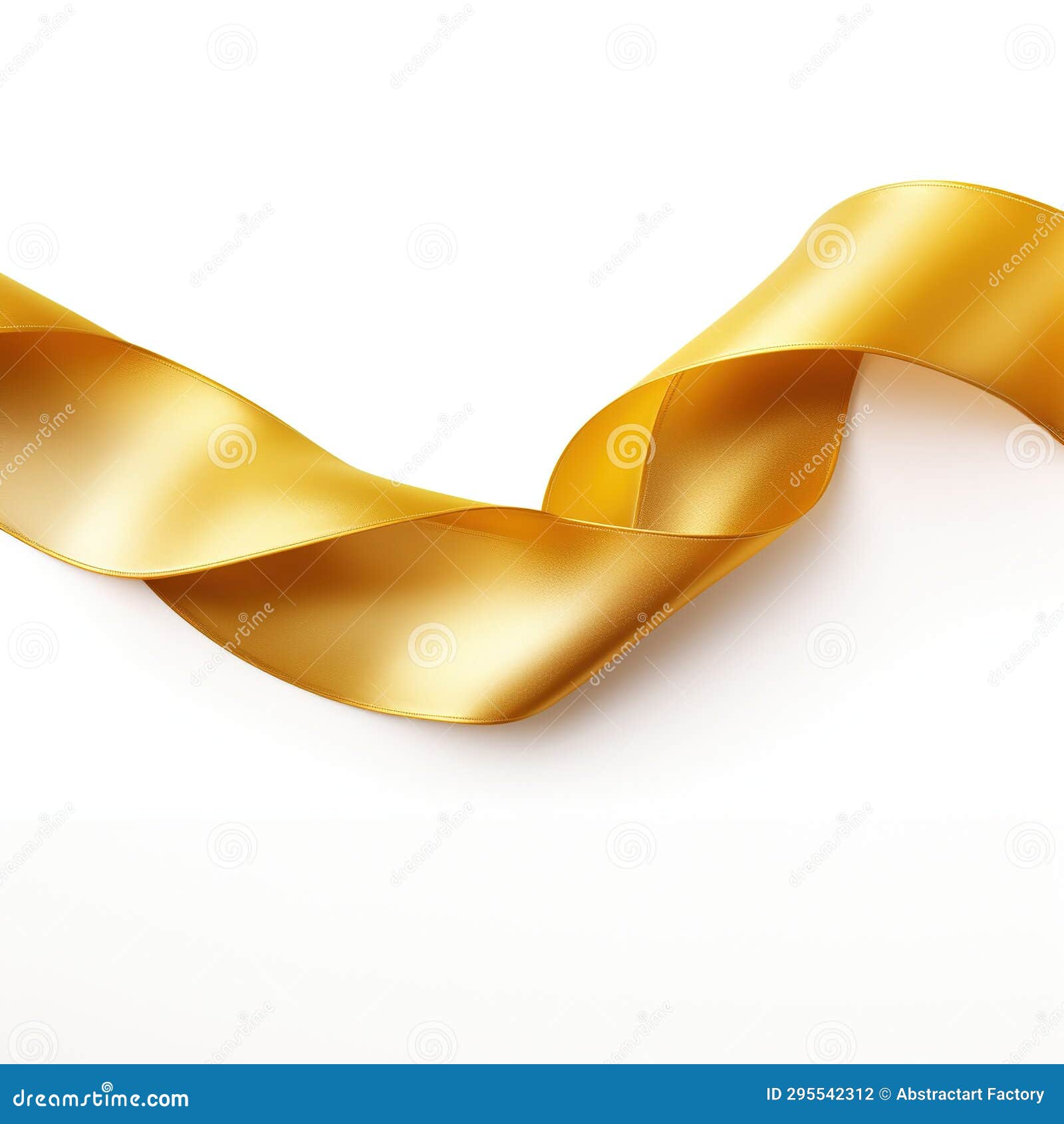 Shiny Gold Ribbon on a Transparent Background Stock Illustration ...